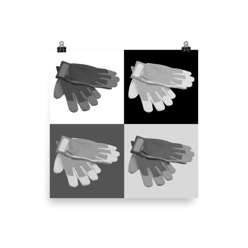 Monochrome Safety Art - Gloves - Premium Safety Poster – Inspire Safety