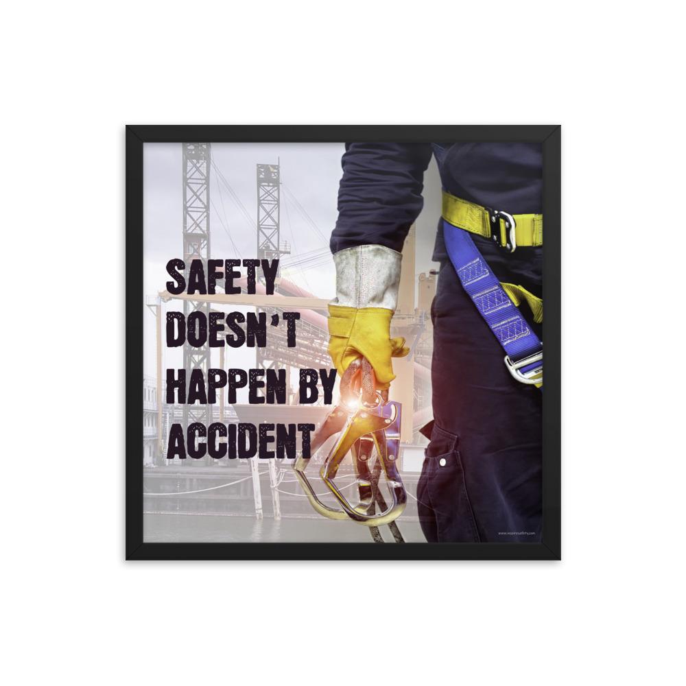 Framed Fall Protection Safety Poster- Harness Safety – Inspire Safety