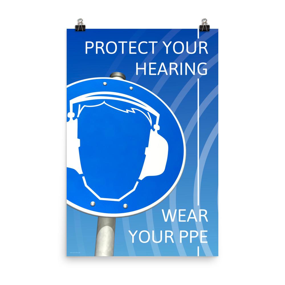 Hearing Protection Poster: Wear Your PPE for Safe Workplaces – Inspire ...