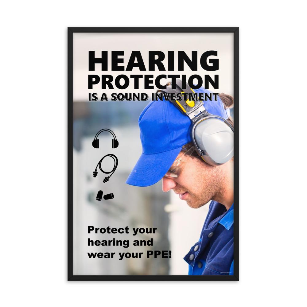 Ear Safety Poster: Protect Hearing with Proper PPE in Workplace ...
