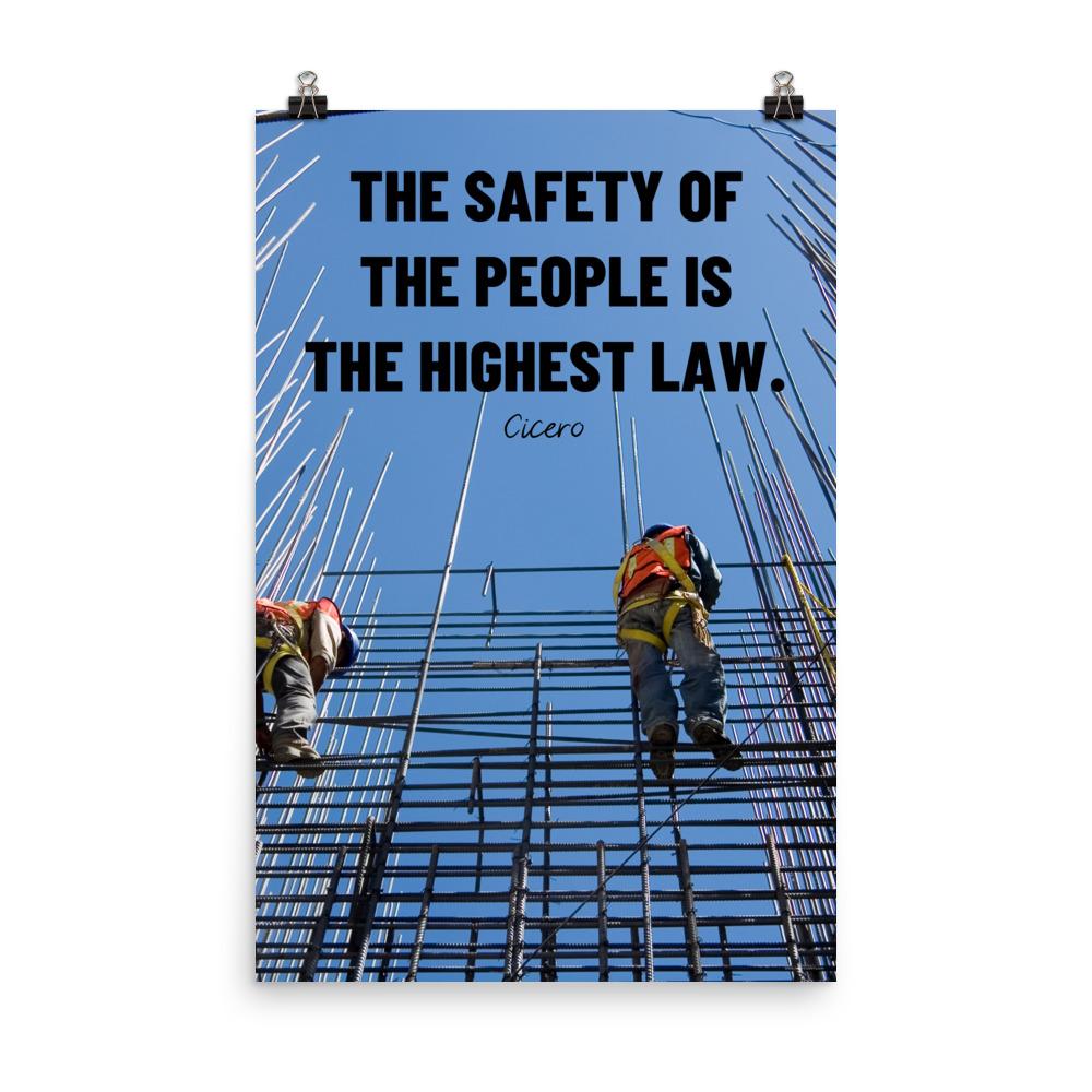 Safety First: Construction Poster for Workplace Safety Awareness ...