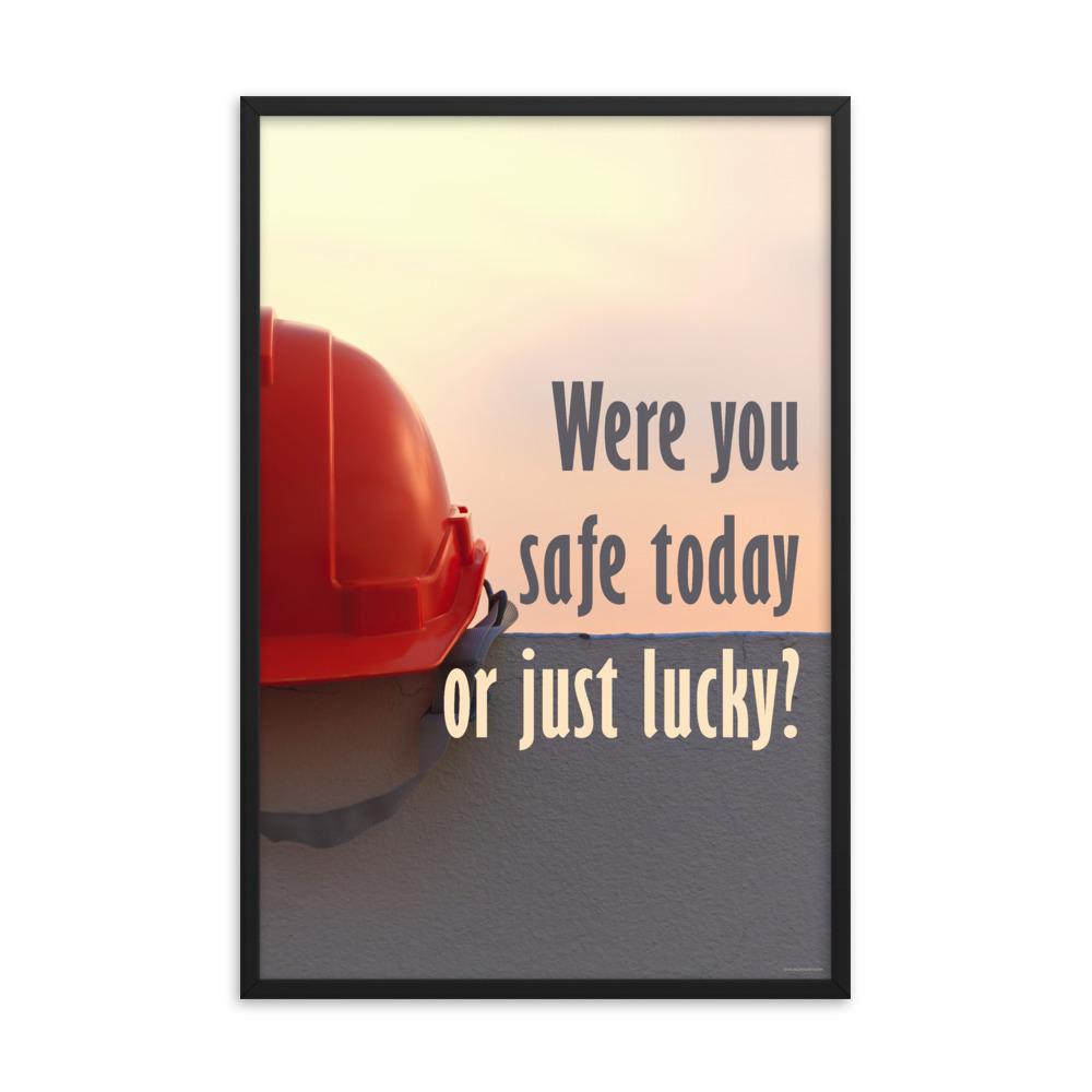 Ensure Safety with Our Framed Hard Hat Safety Poster – Inspire Safety