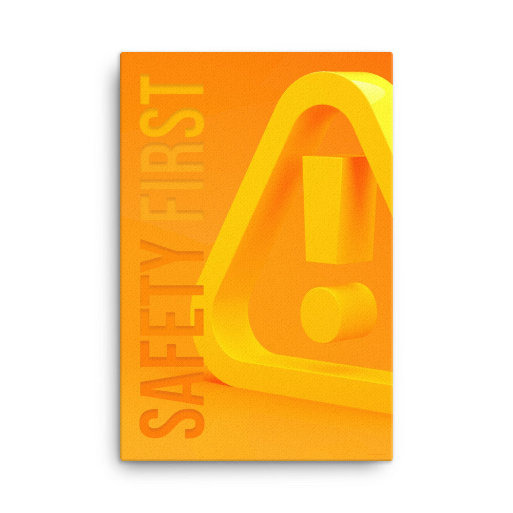 3D Yellow Hazard "Safety First" Construction Safety Poster – Inspire Safety