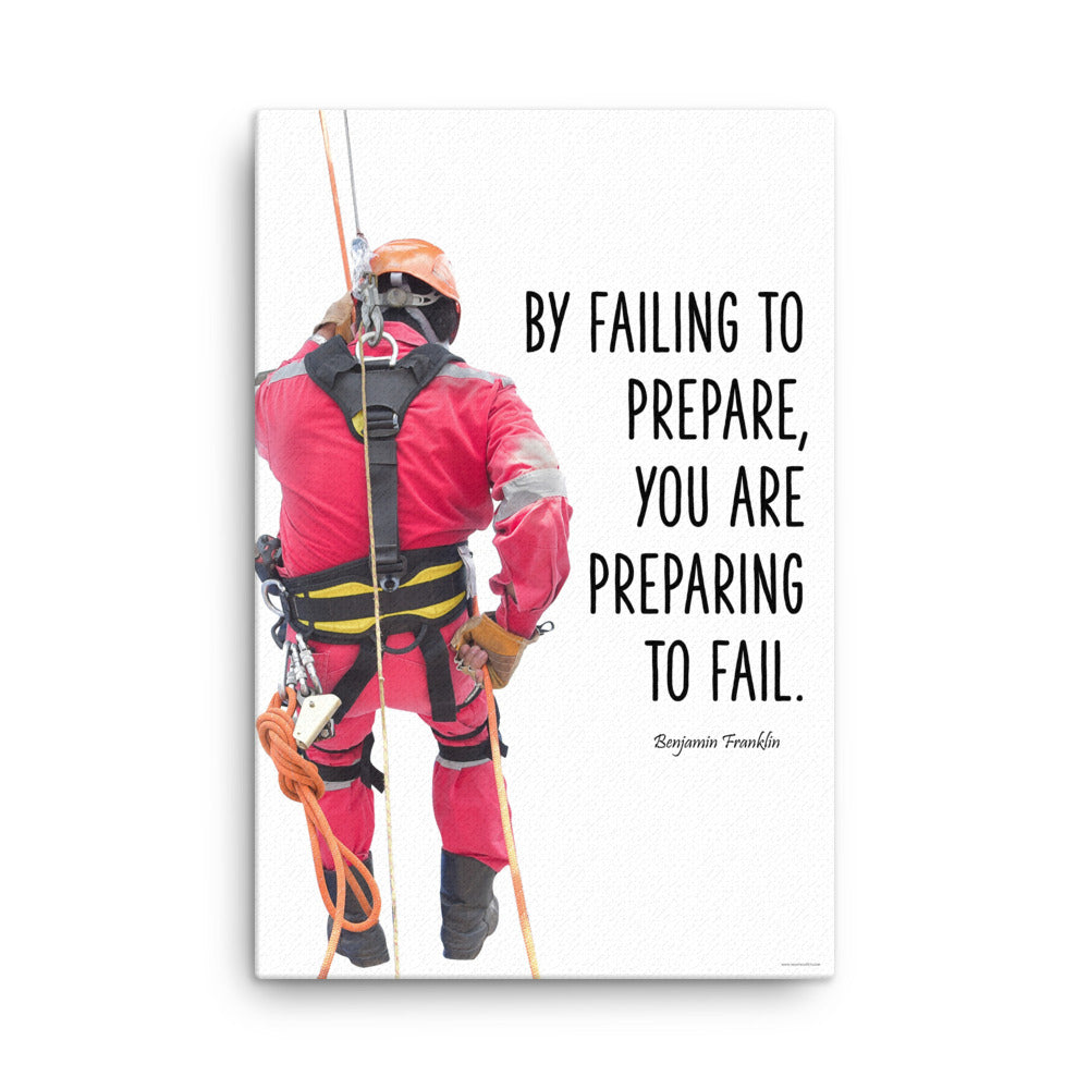 Construction Safety Poster: Ben Franklin Quote on Preparedness ...