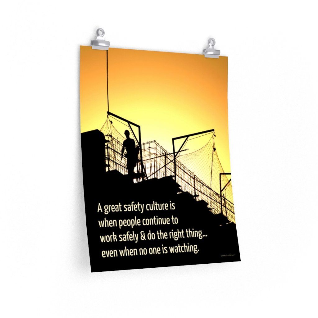 Construction Safety Poster: Promote Great Safety Culture – Inspire Safety