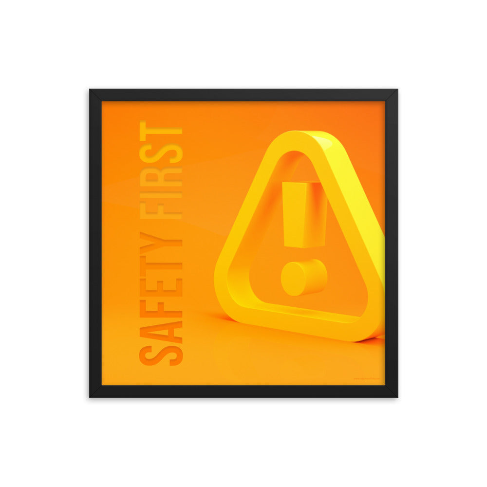 3D Yellow Hazard "Safety First" Construction Safety Poster – Inspire Safety