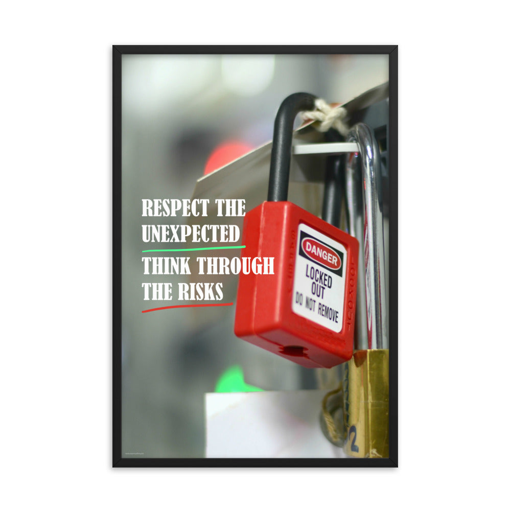 Workplace Safety Poster: Respect Unexpected Risks with LOTO – Inspire ...
