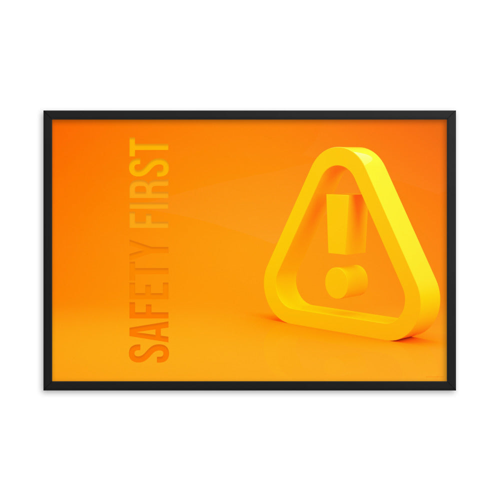 3D Yellow Hazard "Safety First" Construction Safety Poster – Inspire Safety