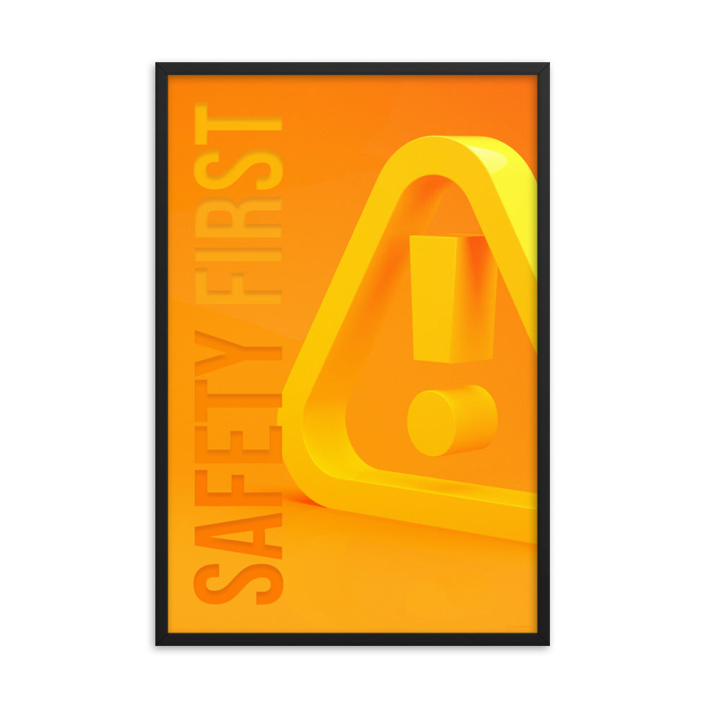 3D Yellow Hazard "Safety First" Construction Safety Poster – Inspire Safety