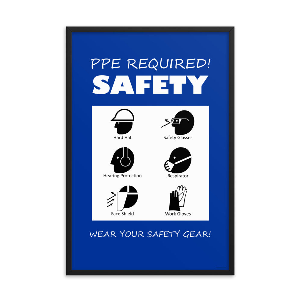 Construction Safety Poster: PPE Reminder with Infographics – Inspire Safety