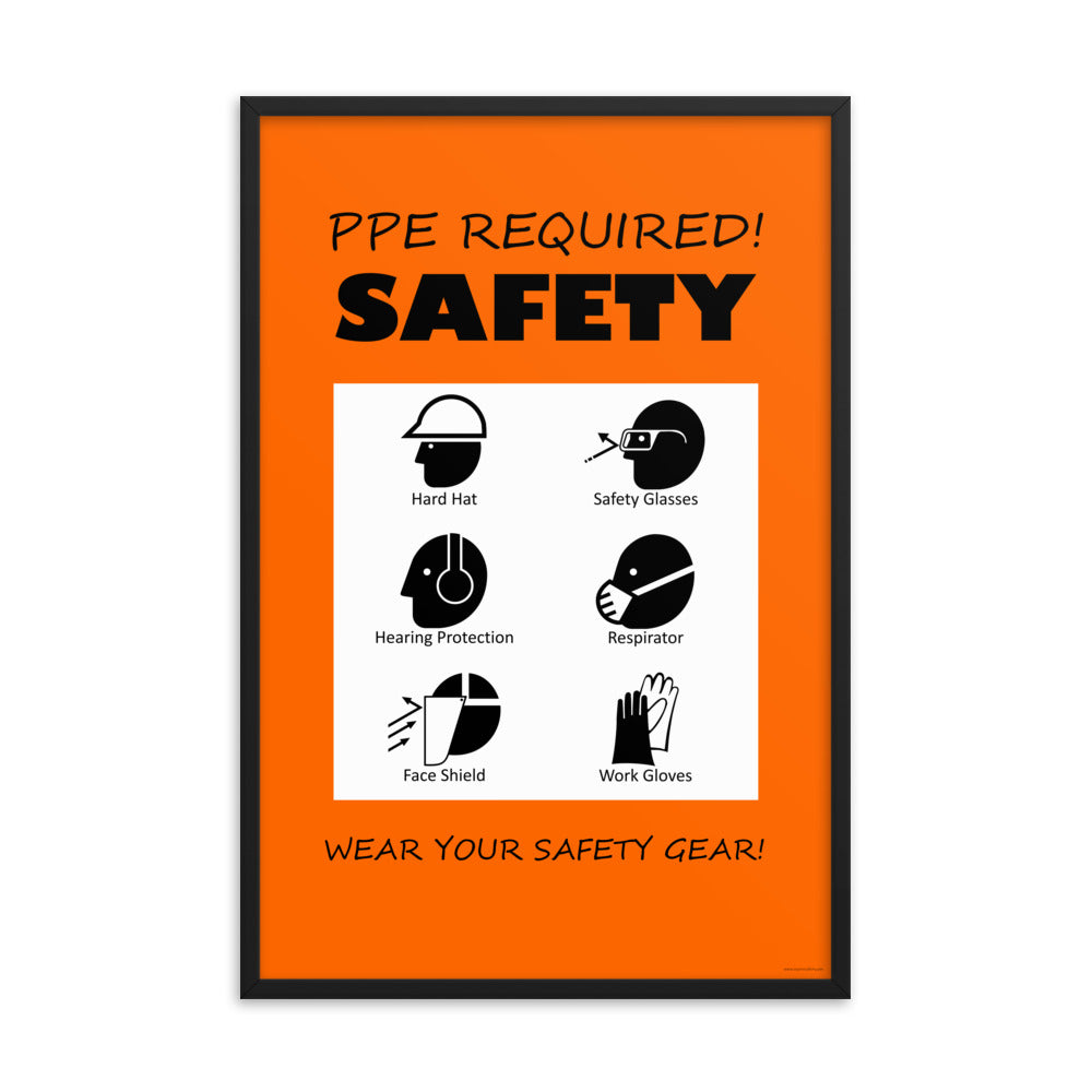 Construction Safety Poster: PPE Reminder with Infographics – Inspire Safety