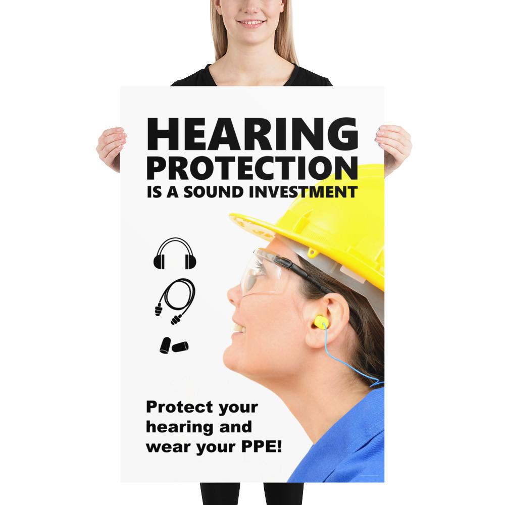Ear Safety Poster Protecting Hearing With Ppe In The Workplace