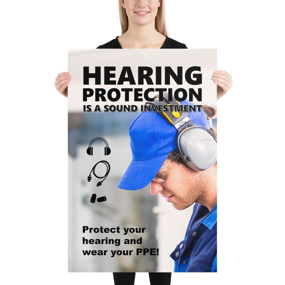 Ear Safety Poster: Protect Hearing with Proper PPE in Workplace ...