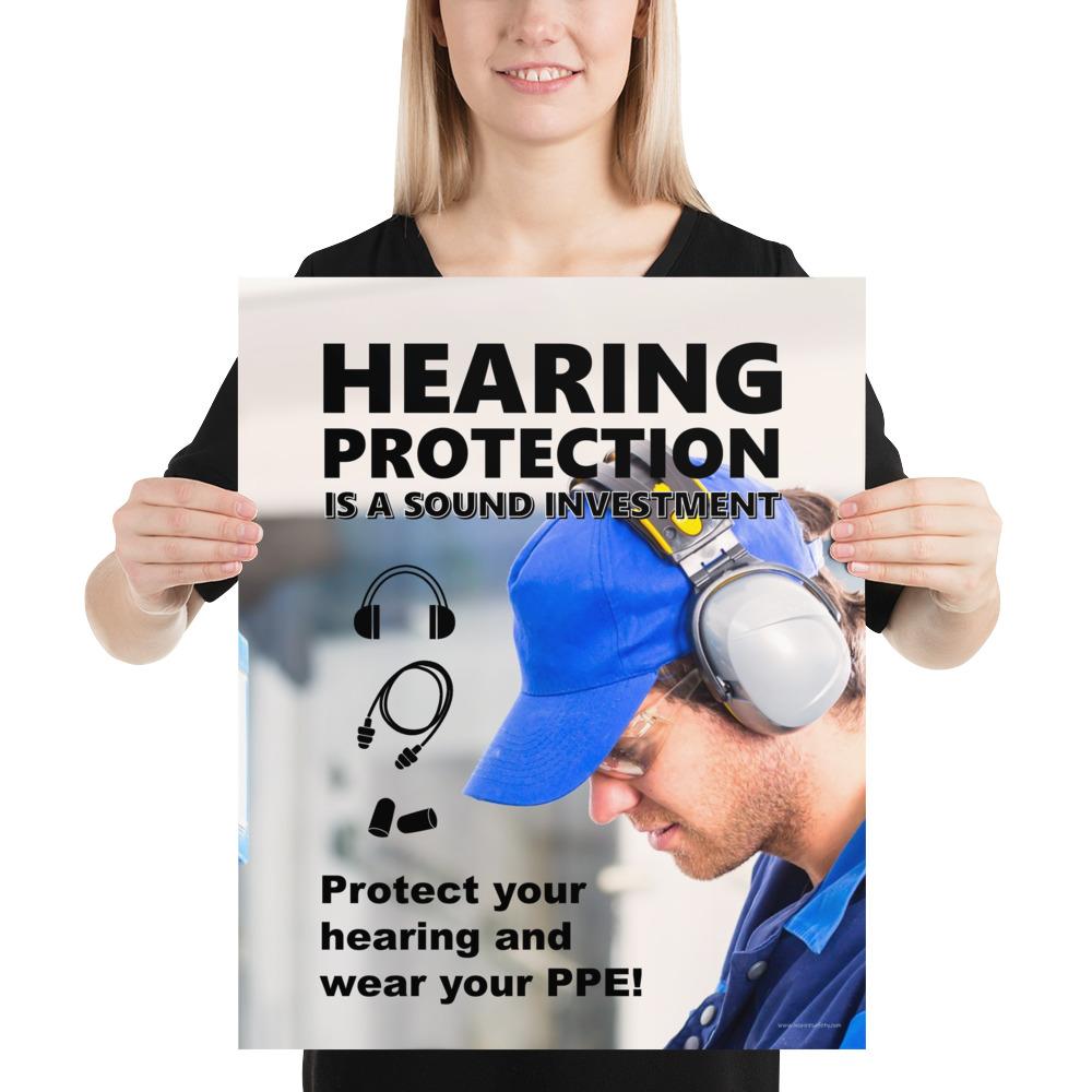 Ear Safety Poster: Protect Hearing with Proper PPE in Workplace ...