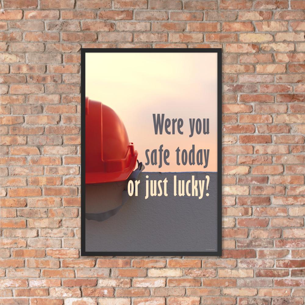 Ensure Safety with Our Framed Hard Hat Safety Poster – Inspire Safety