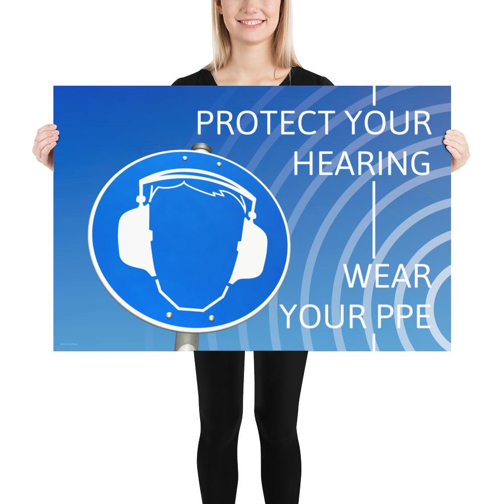 Hearing Protection Poster: Wear Your PPE for Safe Workplaces – Inspire ...