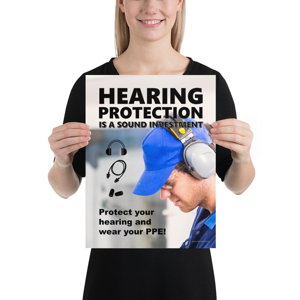 Ear Safety Poster: Protect Hearing with Proper PPE in Workplace ...