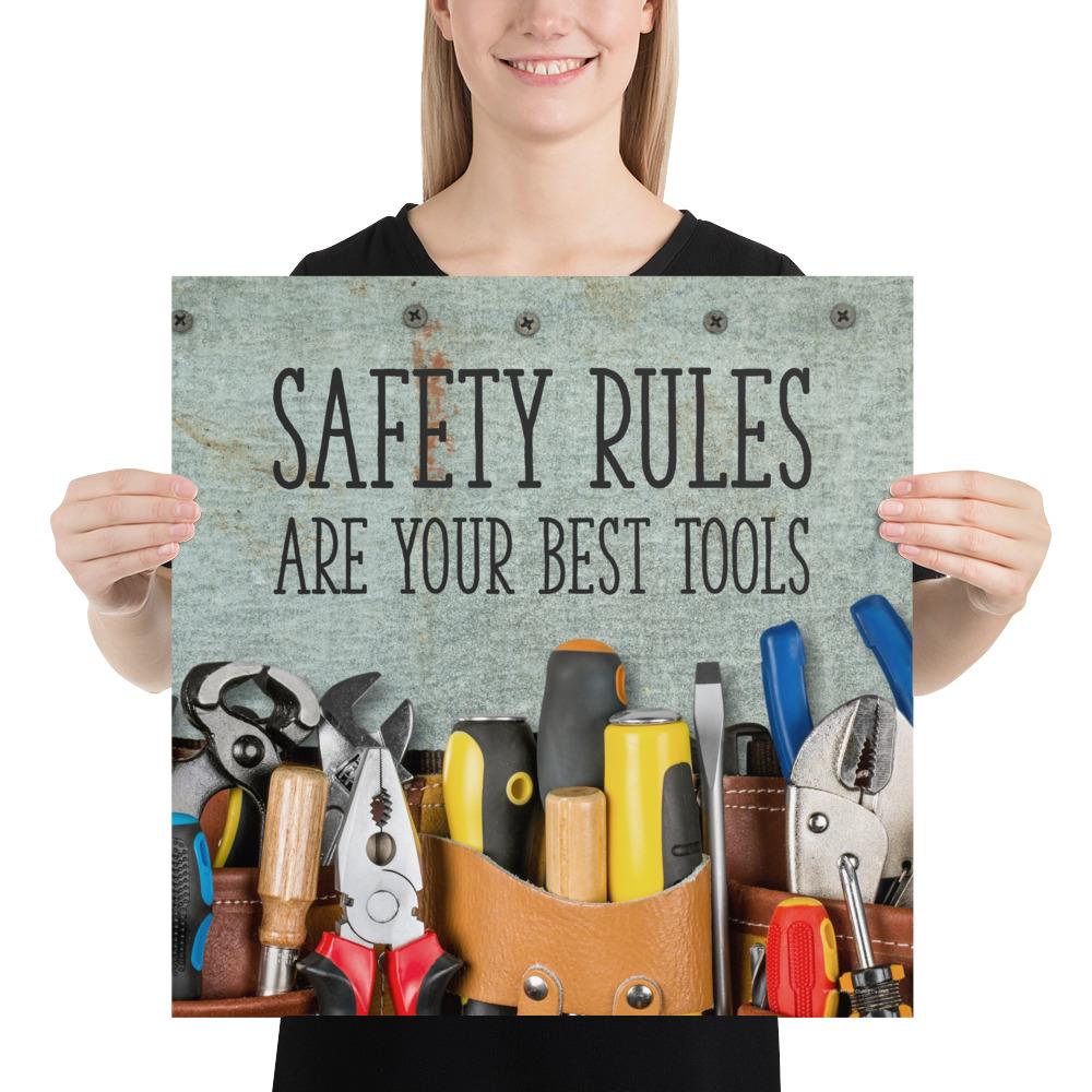 Construction Safety Poster: Rules for a Safe Workspace – Inspire Safety
