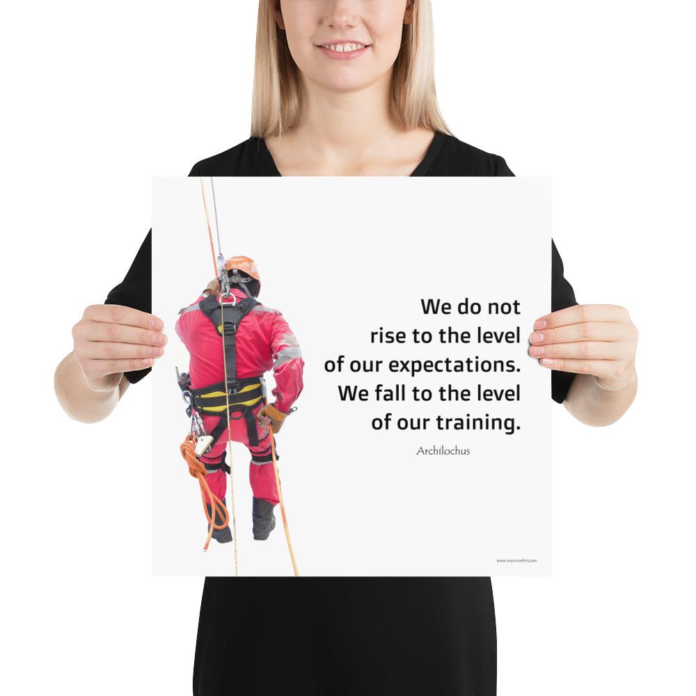 Construction Safety Poster: Emphasize Training Today – Inspire Safety