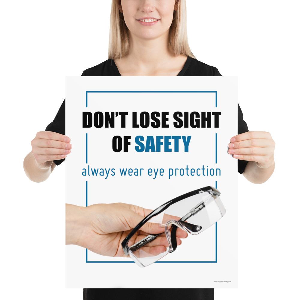 Eye Safety Poster: Wear Protection & Prioritize Vision in Workspaces ...