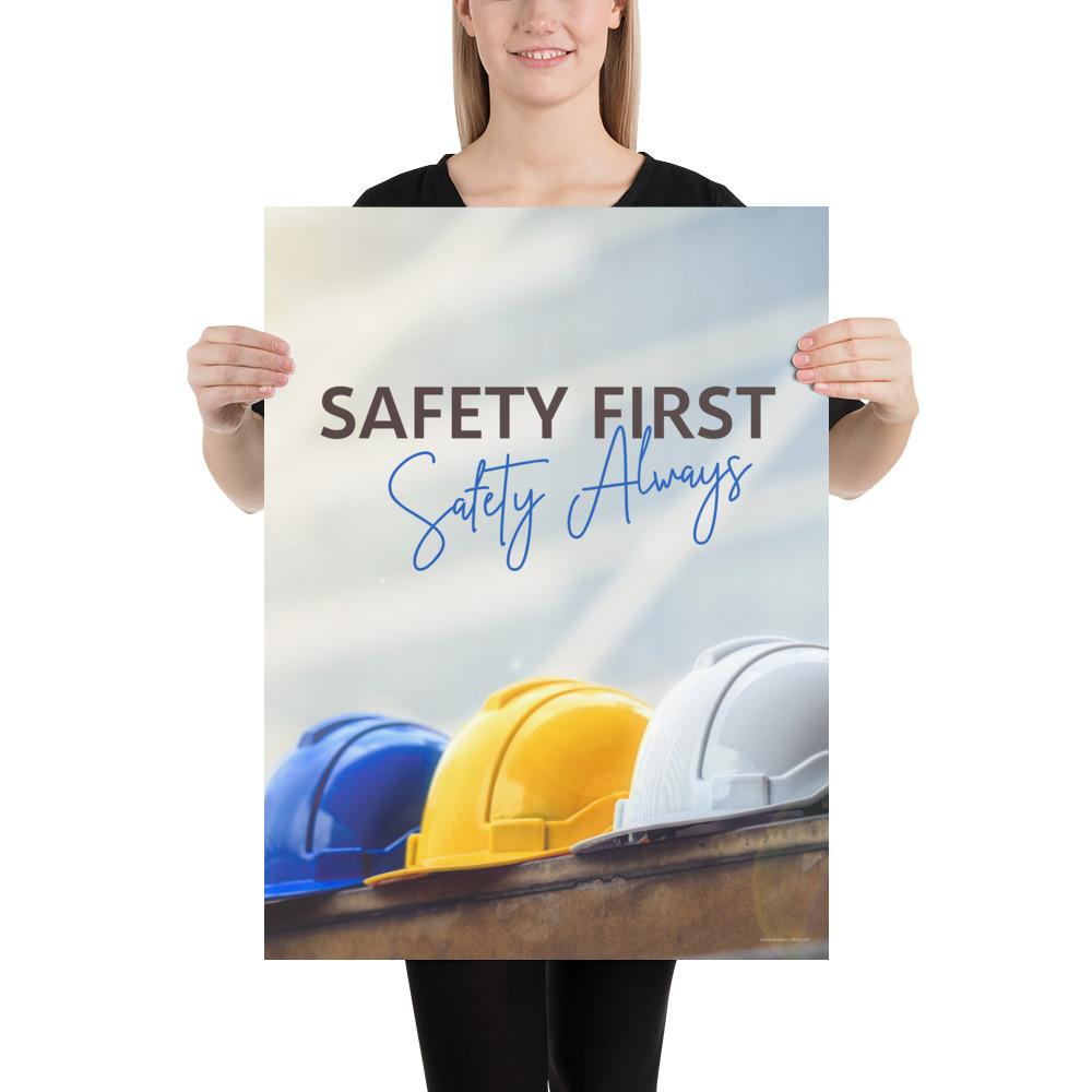 Safety First Safety Always - Hard Hat Safety Poster – Inspire Safety