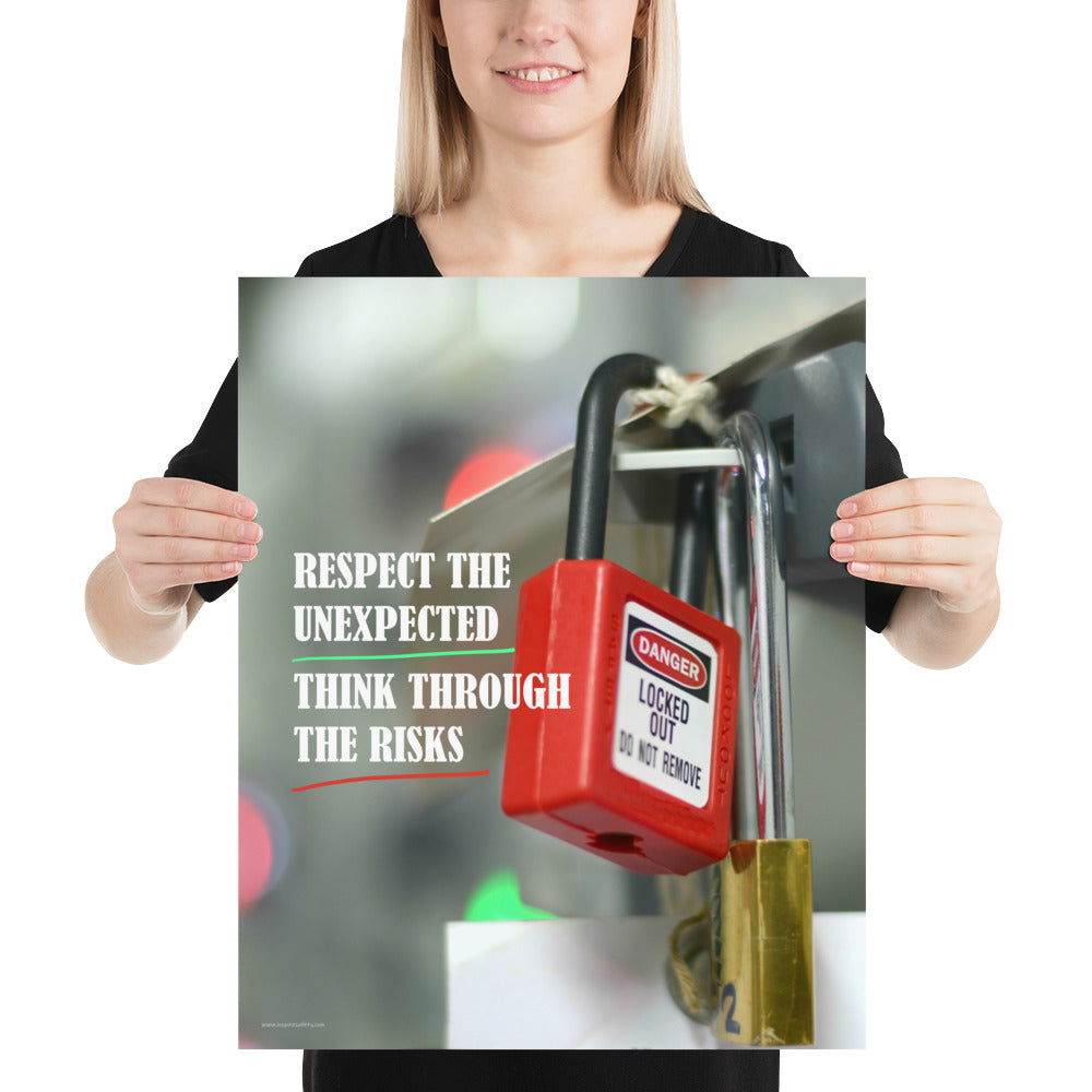 Workplace Safety Poster: Respect Unexpected Risks with LOTO – Inspire ...
