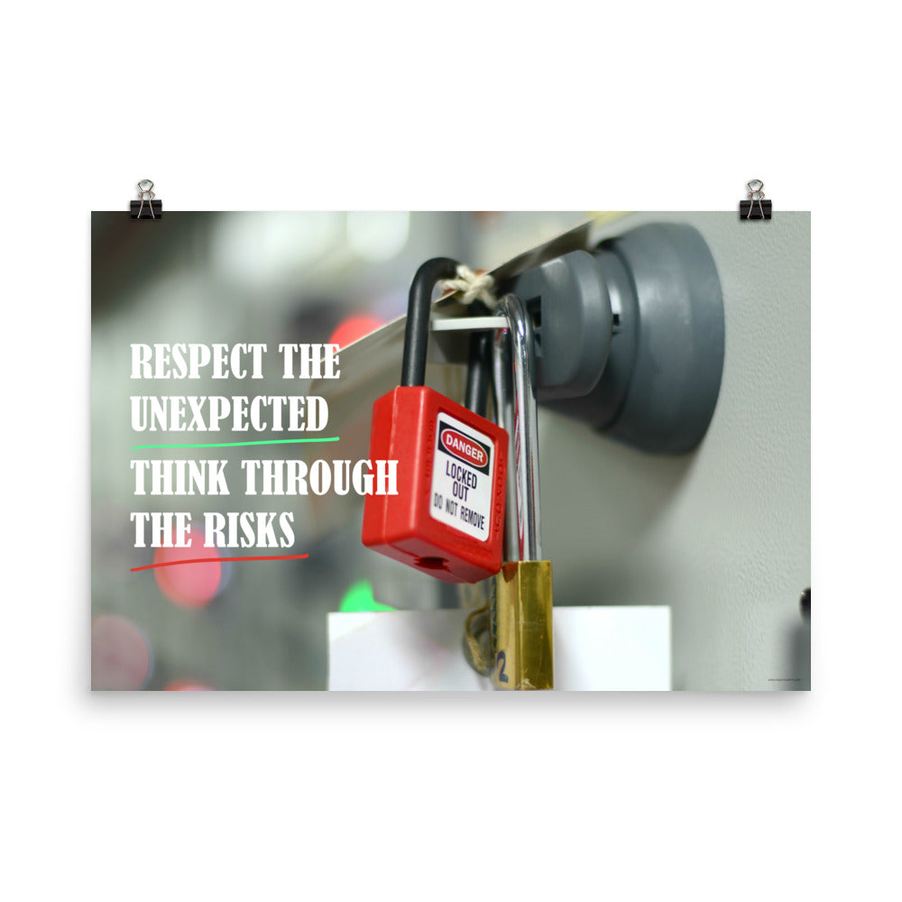 Workplace Safety Poster: Respect Unexpected Risks with LOTO – Inspire ...
